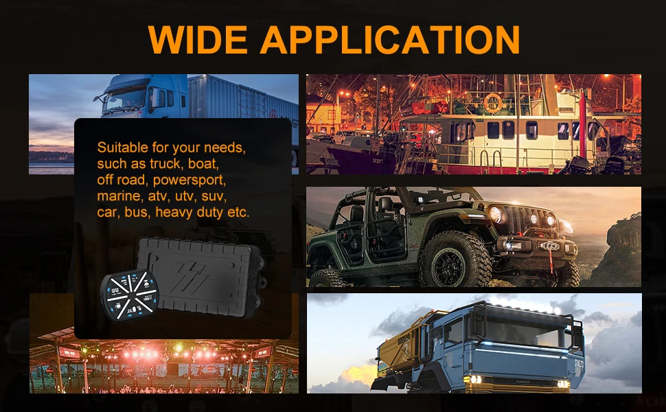 Universal 8 Gang LED Switch Control Panels for Cars