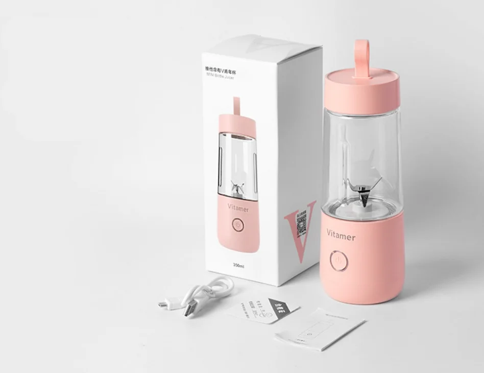 350ml Portable Blender - USB Rechargeable Mini Juice Blender for ...