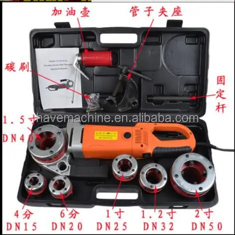 Efficient Pipe Threading with Portable Electric Machine