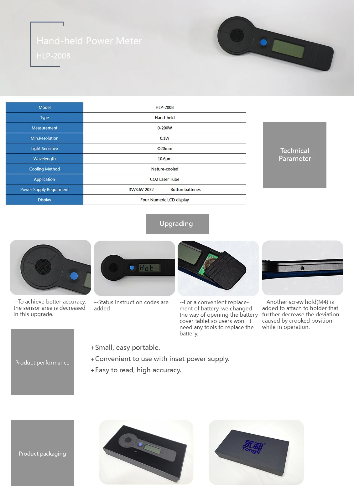 Handheld CO2 Laser Power Meter for Precision Measurements
