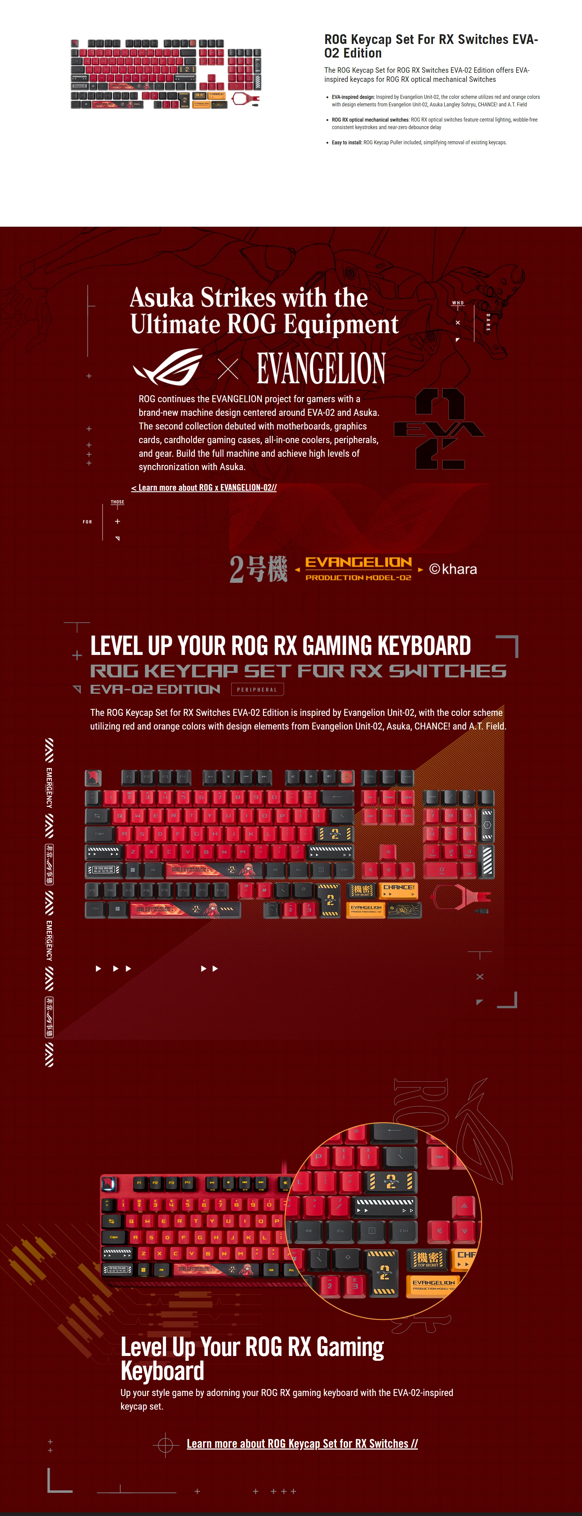 ROG Strix Scope RX EVA-02 Edition Keyboard - Gaming & Ergo