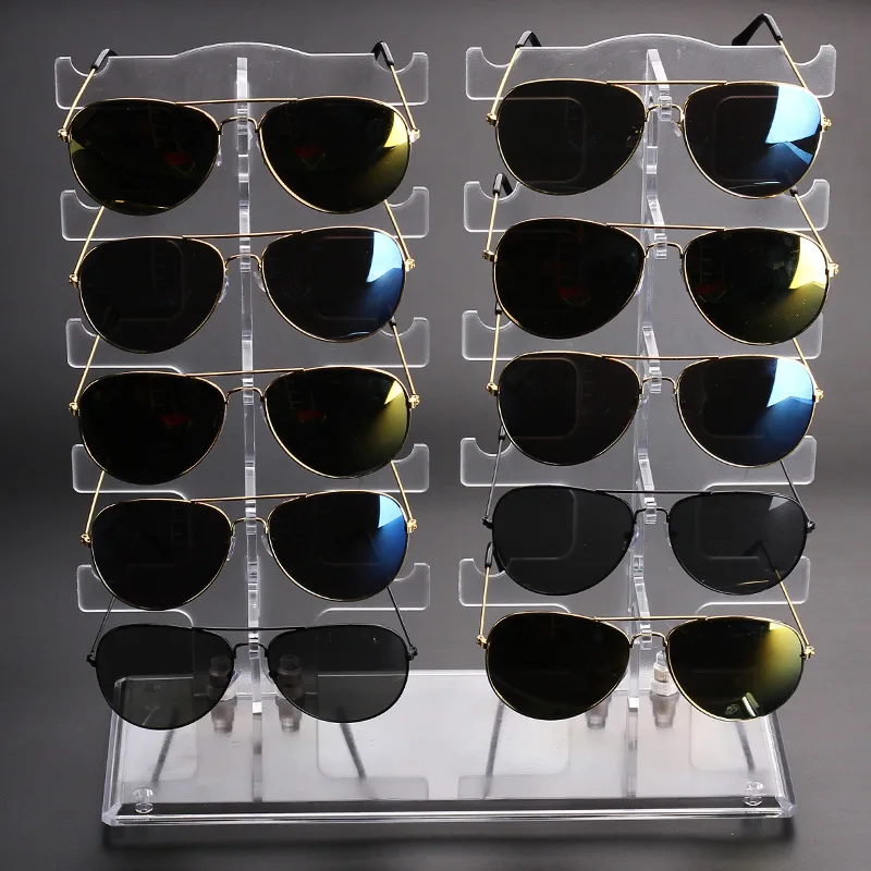 10 Pairs Eyewear Floor Standing Display Acrylic Retail Sunglasses ...