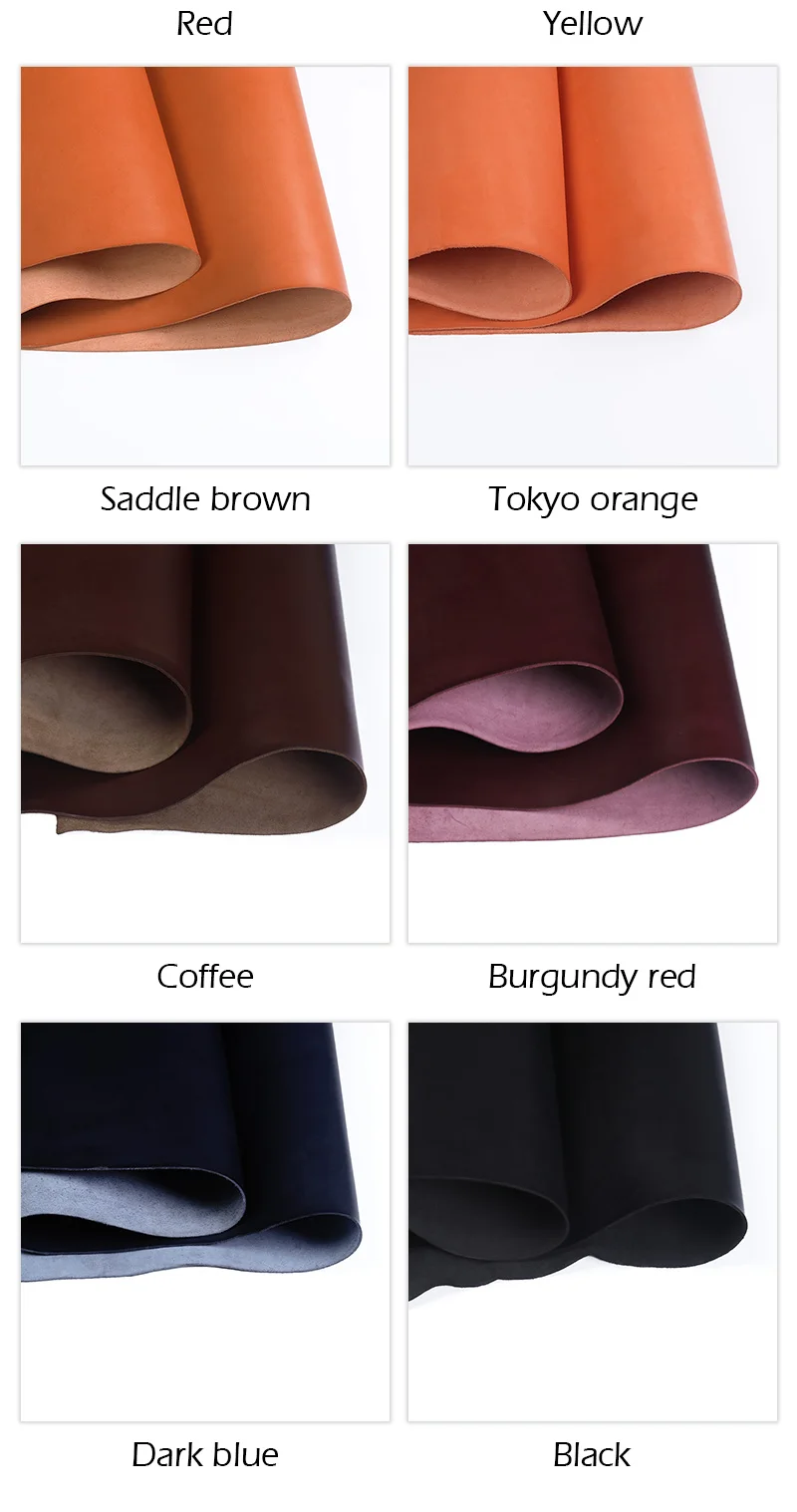 Bull Vegetable Tanned Leather - 12colors for DIY Crafts