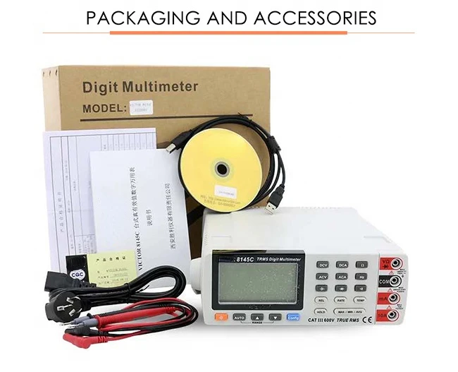 Decca 8145c Digital Bench Multimeter Large Lcd Display 22000 Count True ...