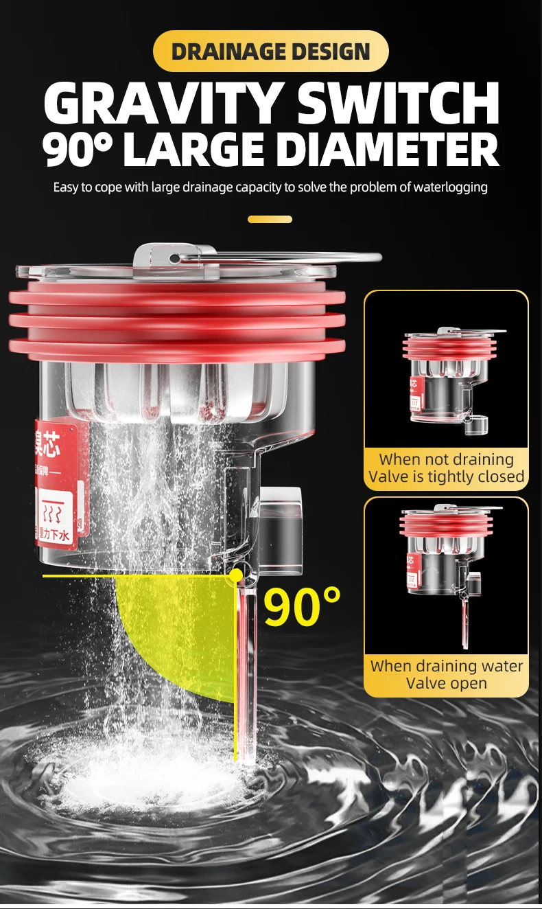 Floor Drain Strainer Core Easy installation odor proof and anti ...