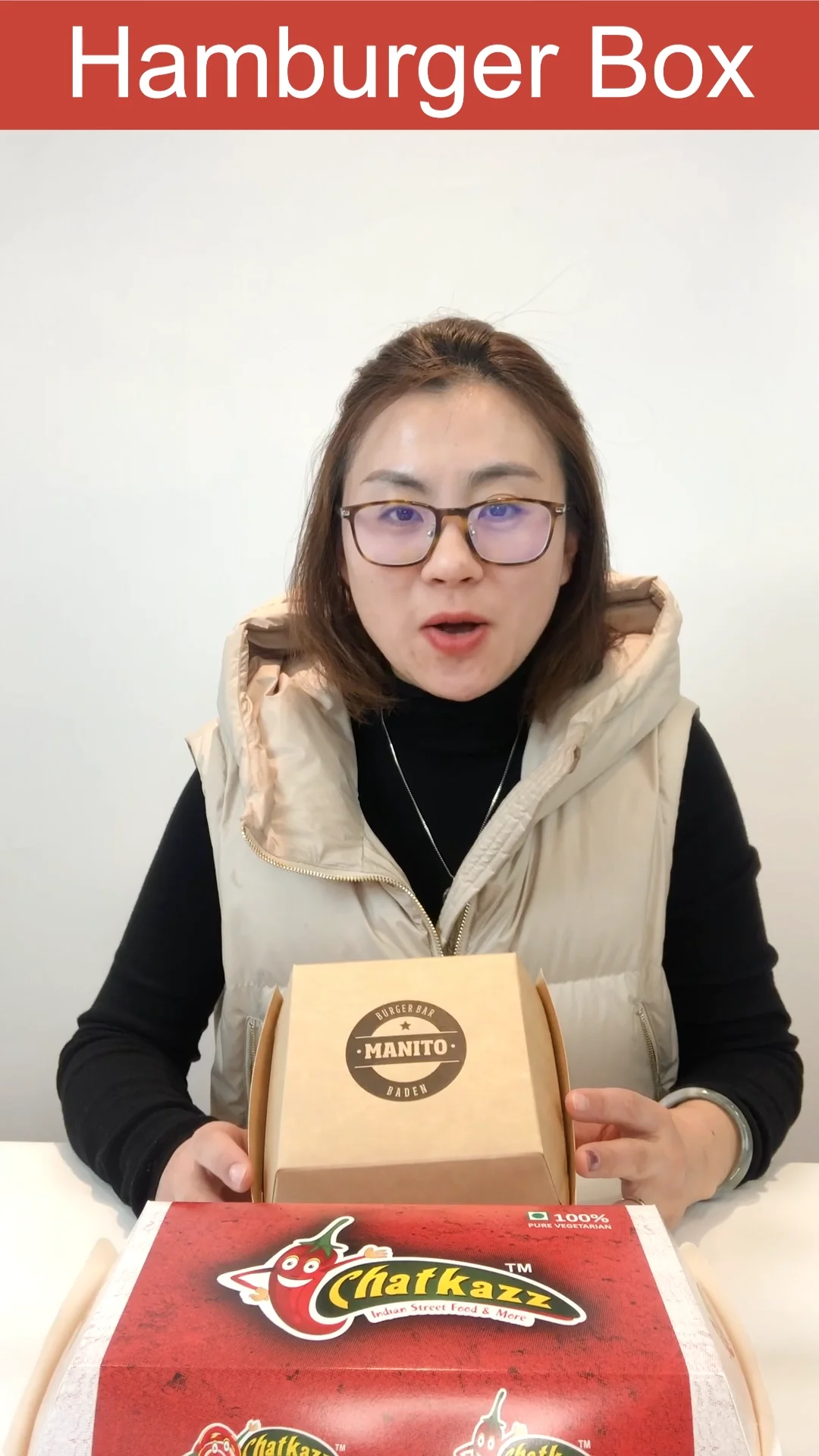 Custom Kraft Clamshell Packaging Waffle Hamburger Box Brown Burger Box ...