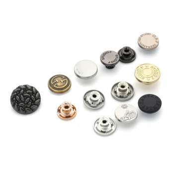 2024 Custom Button With Logo Metal Hollow Engraved Fashion Button ...