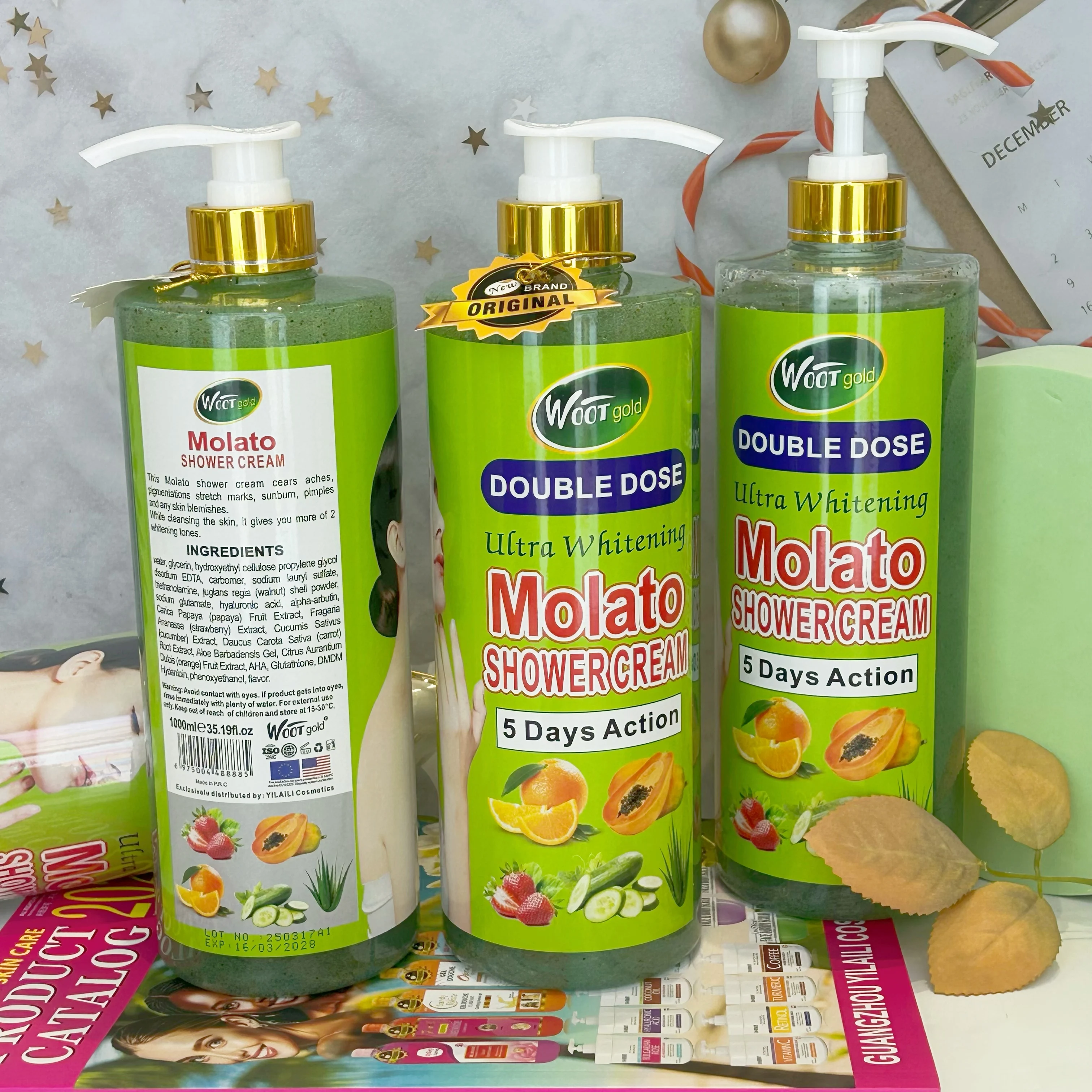 DOUBLE DOSE Ultra Whitening Molato Shower Cream - Nourish & Exfoliate