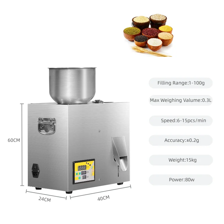 Vertical Small Granule Packet Cereal Grain Seeds Small 100g 600g Filler ...