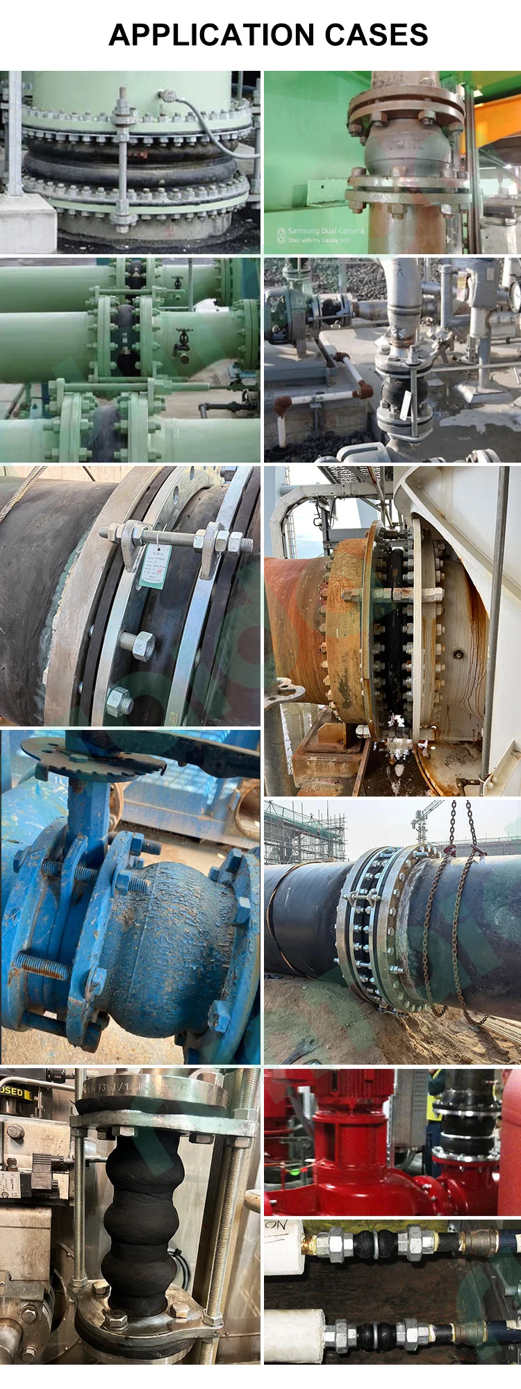 Rubber Coupling Pipeline Bellows Compensator Clamp EPDM Flexible Rubber ...