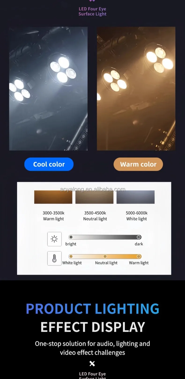 200W RGBW Two-Color LED Stage Performance Surface Light Lamp,Corporate ...