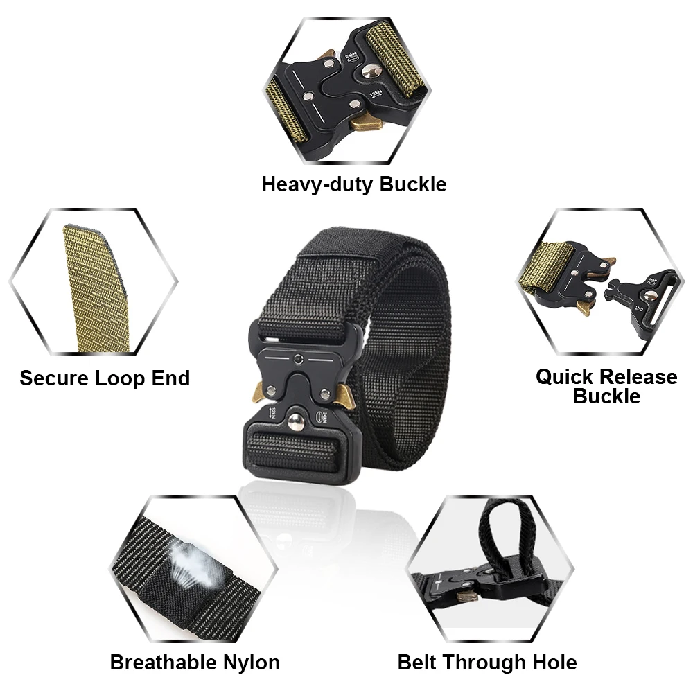 Custom Print Logo Automatic Buckle Nylon Belt 3.8cm Nylon Webbing ...
