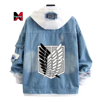 Attack On Titan Shingeki No Kyojin Anime Denim Jacket Scout Regiment ...