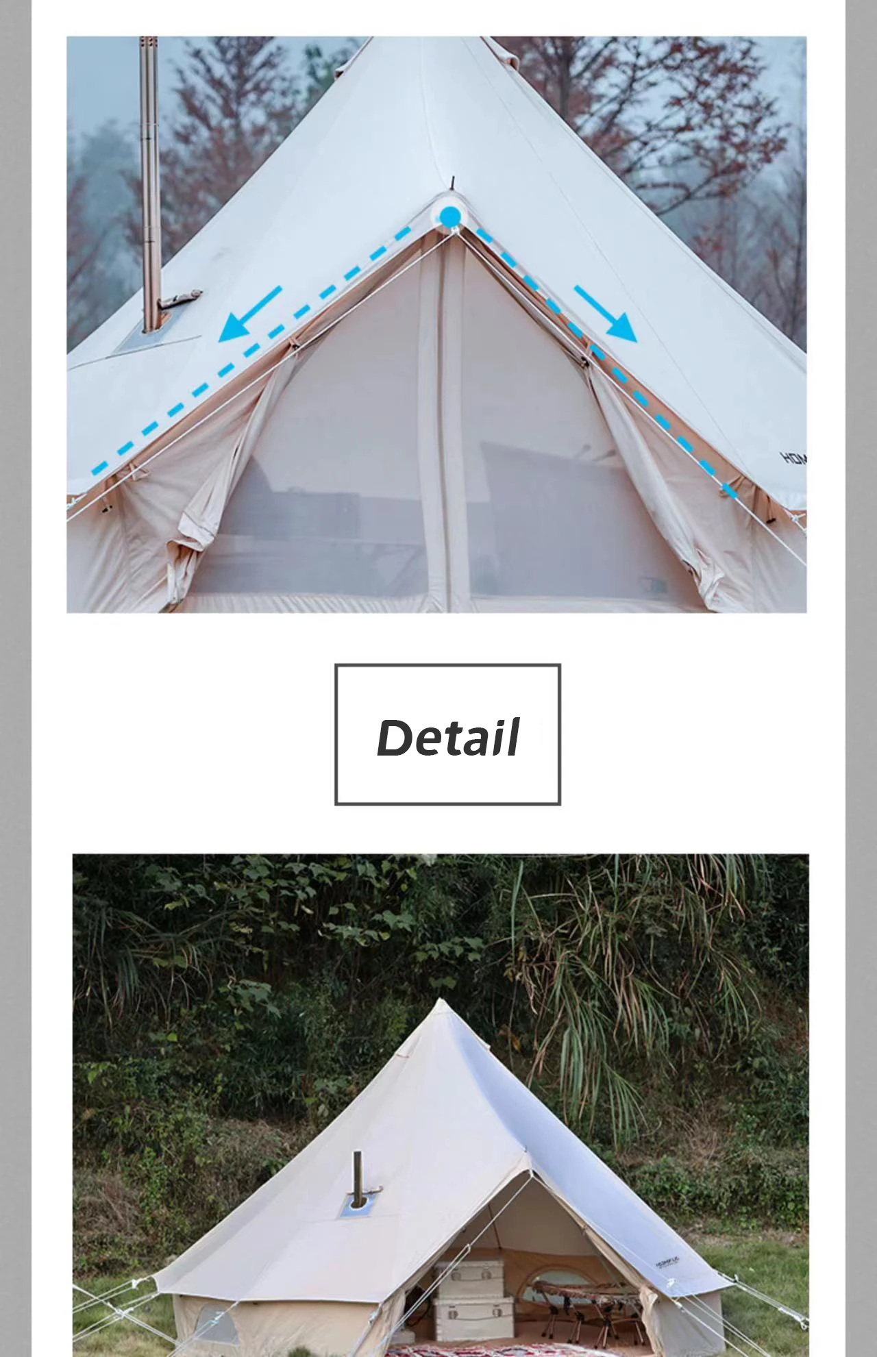 Teepee Yurt Glamping Luxury Dome Tent for Sale - 3m, 5m, 6m