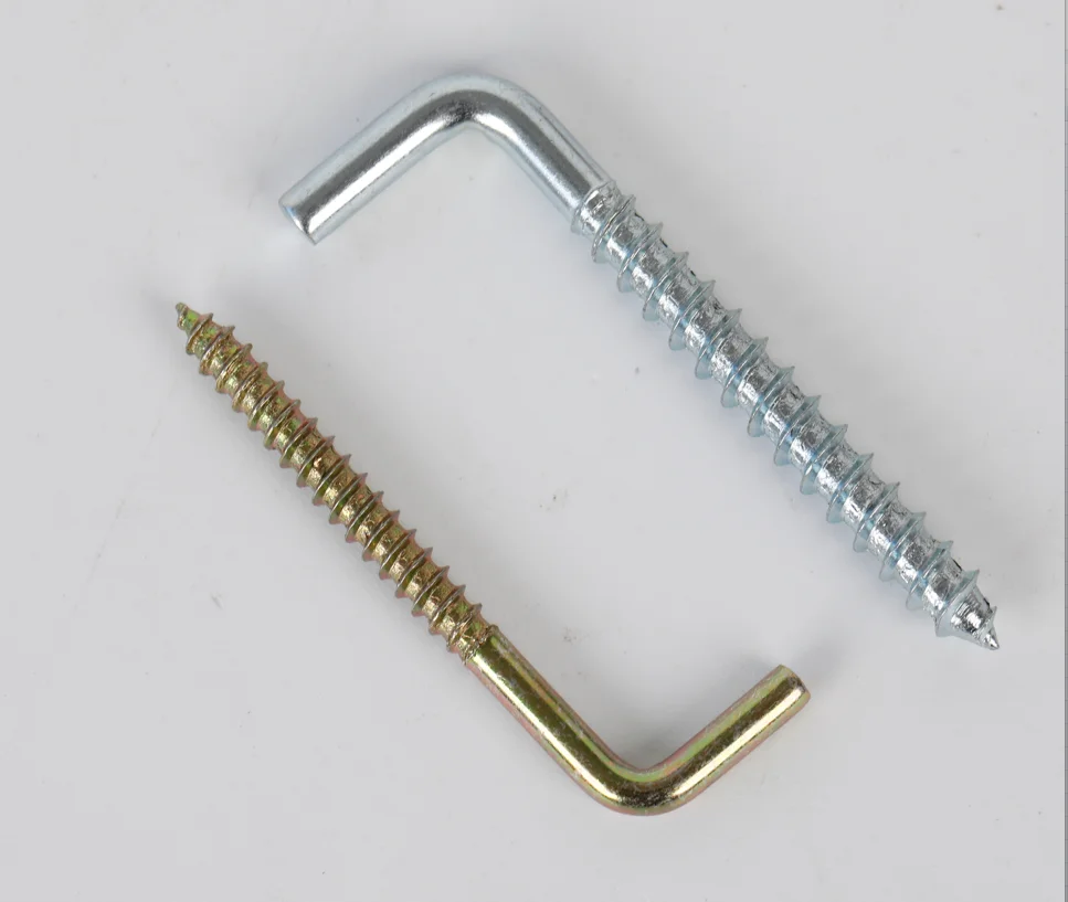 Customized Zinc Plated L Type Hook L Shaped Screws