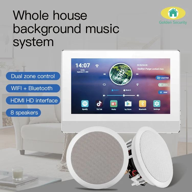 Smart Home Wifi Wall Mount Amplifier Tuya App Remote Control Music ...