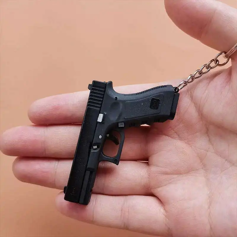 Fuya 1:3 Glock G17 Alloy Keychain Ejection Gift Pendant Pistol Gun ...