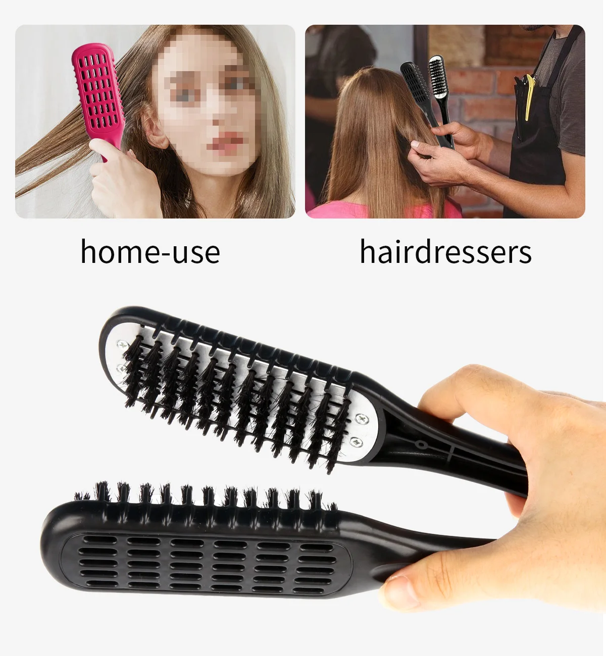 Professional Salon Shaped Double-sided Straight Hair Comb Anti-static ...