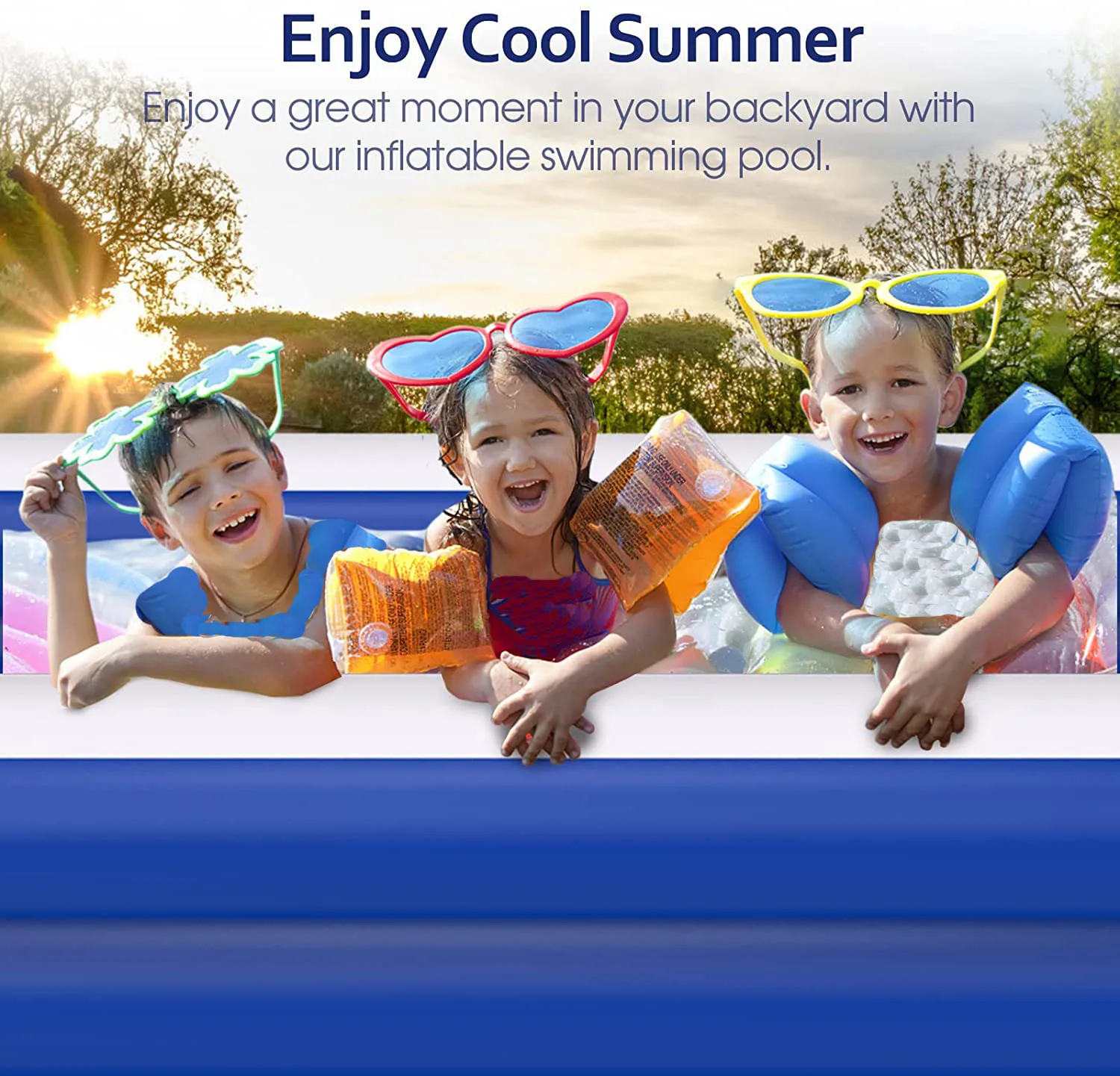Adult Above-ground Pool Family Backyard Swimming Pool Inflatable Pool ...