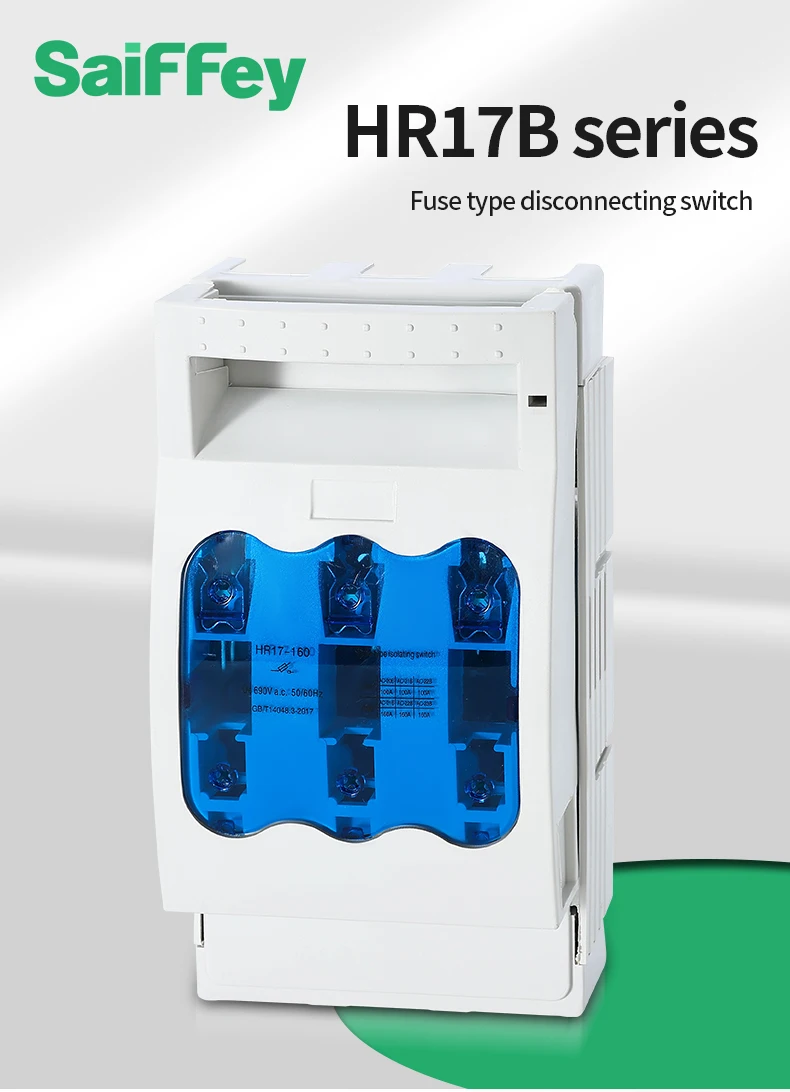 Saiffey Hr17 160/3p Fuse Disconnector For Nh/nt00 Blade Fuse Ac500/690v ...