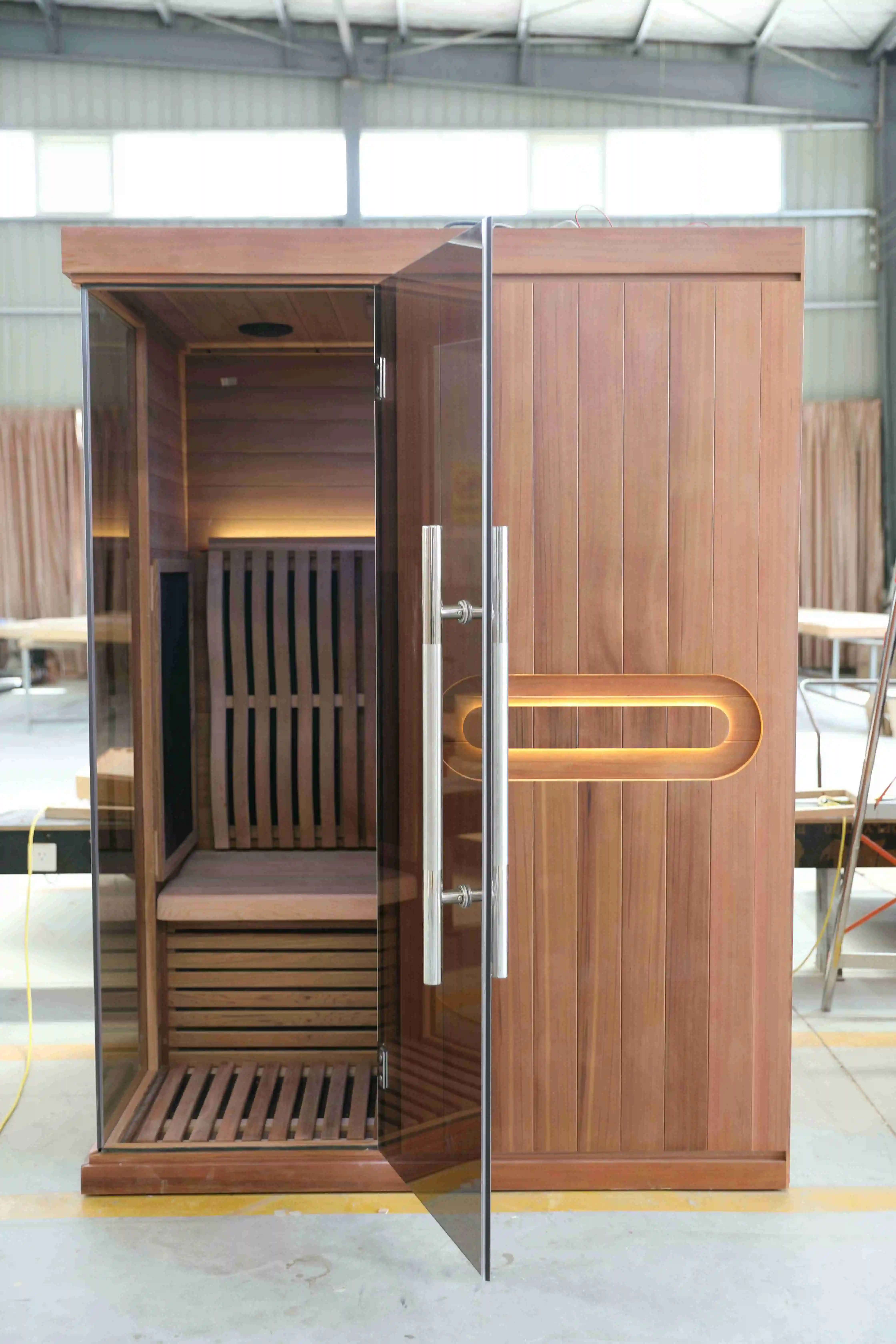 Luxury Dry Steam Red Cedar Computer Control Panel Sauna Far Infrared ...