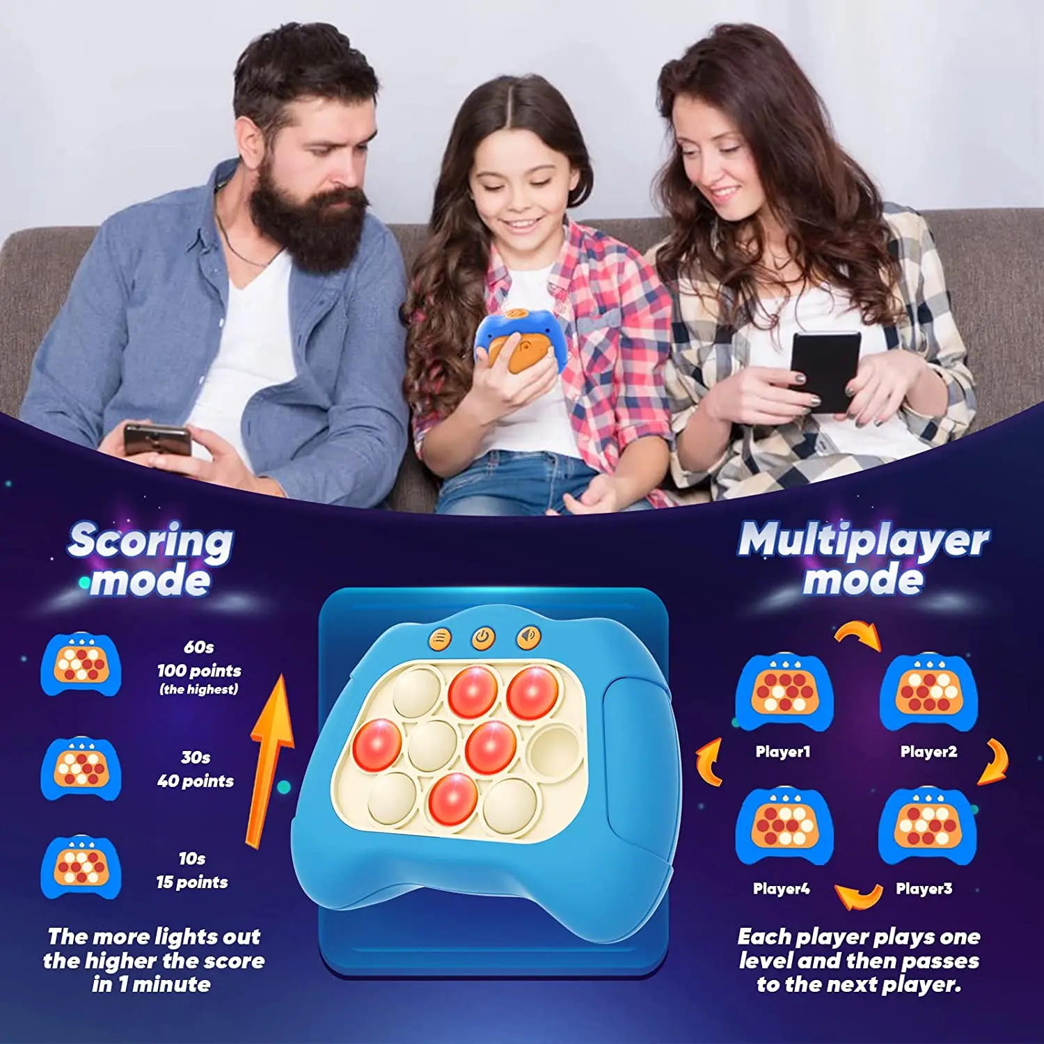 Quicks Push Game - Sensory Fidgets Toy Puzzle for Kids