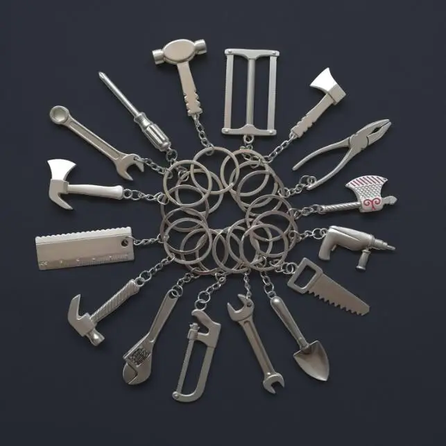 Mini Wrench Tool Keychain Metal Spanner Keyring Pendant Key Holder ...