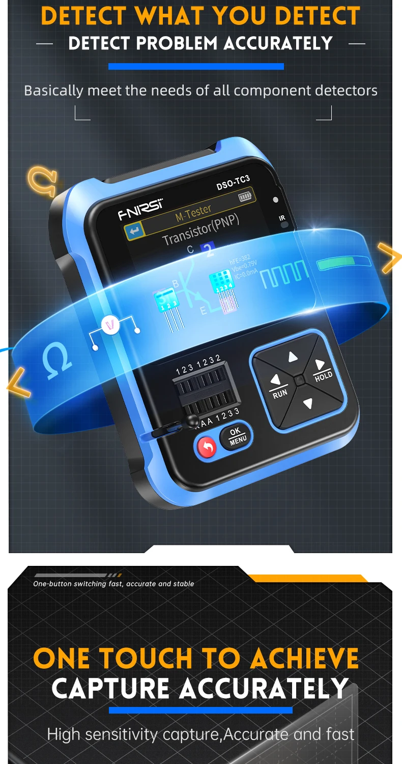 Fnirsi DSO-TC3 Digital Oscilloscope - 3 in 1 Portable Tester