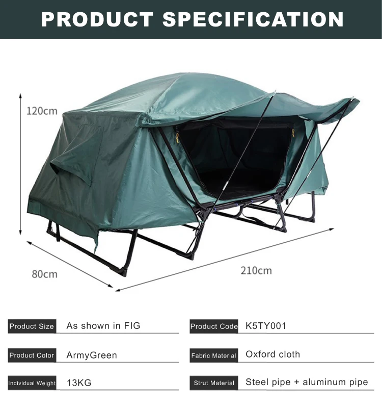 Custom Quick Setup Compact, Folding Smart Tents Off the Ground Outdoor ...