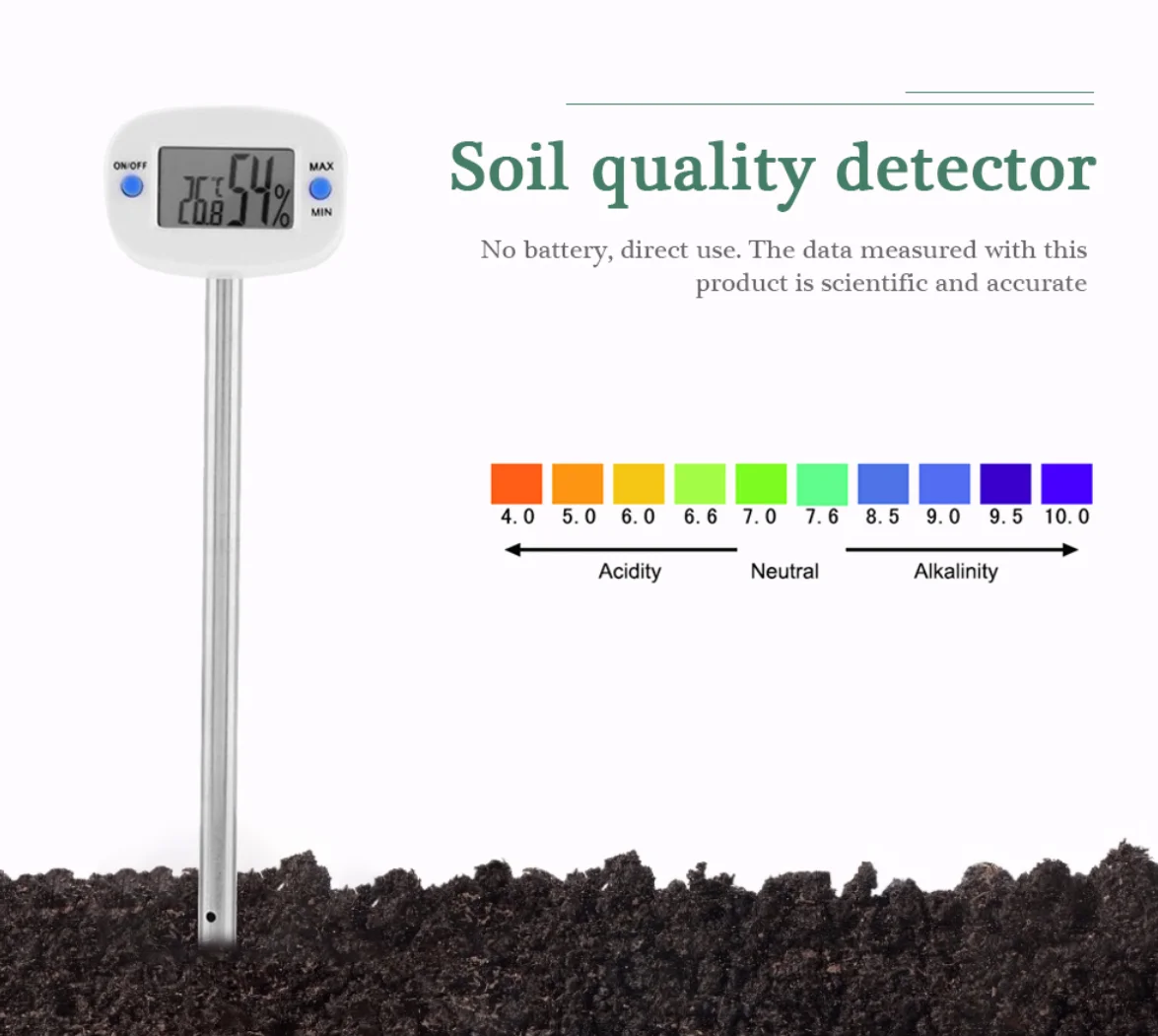 Hydroponics Analyzer Gardening Plant Flowers Soil Tester Moisture ...