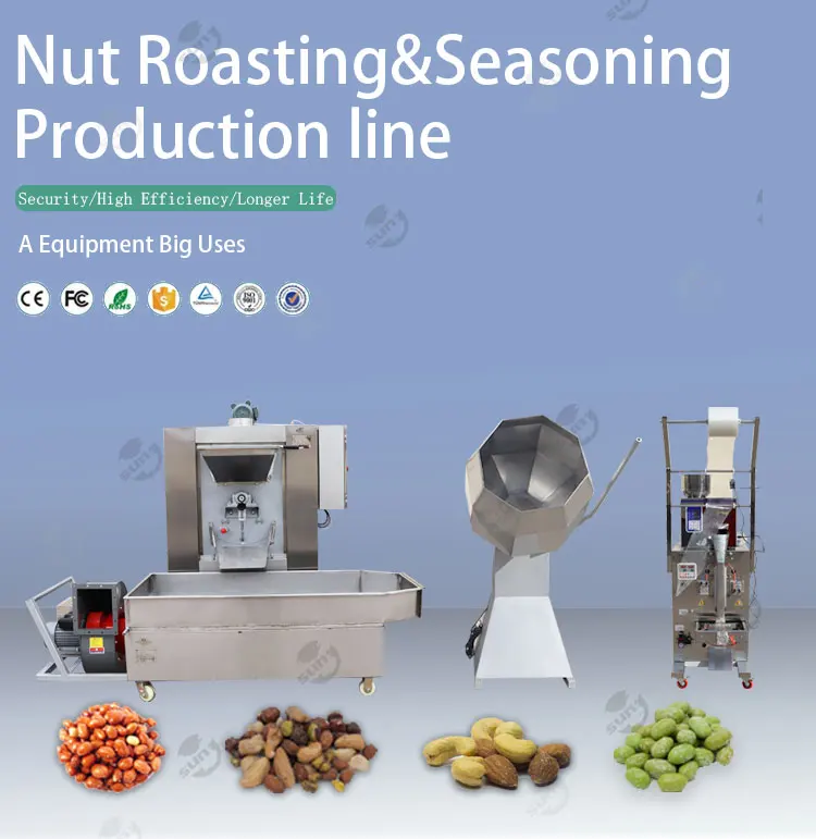 Pistachio Hazelnut Roasting Flavoring Machine - High Prod