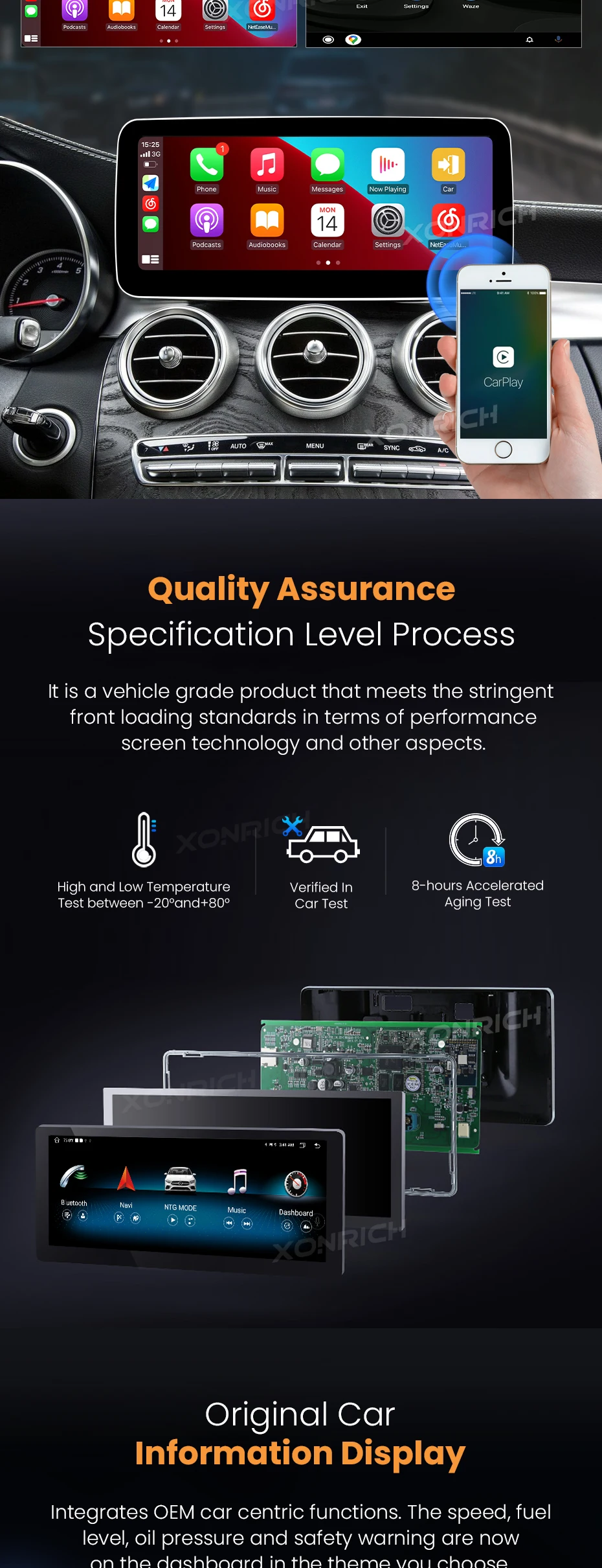 Mercedes Benz GLS GLE Class W166 X166 12.3'' Touchscreen Android Car ...