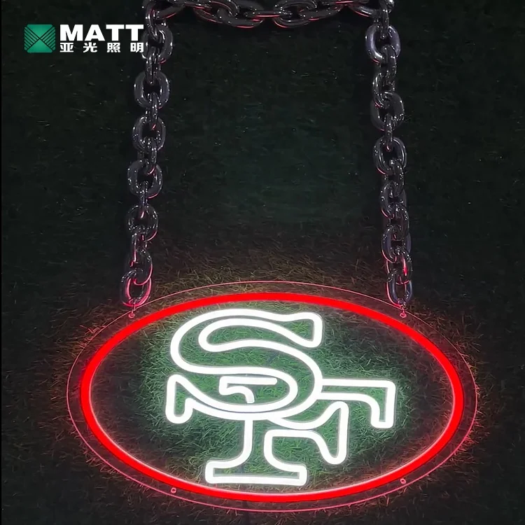 Show Your Team Custom Sports Necklace San Francisco Neon Sign Batteries ...