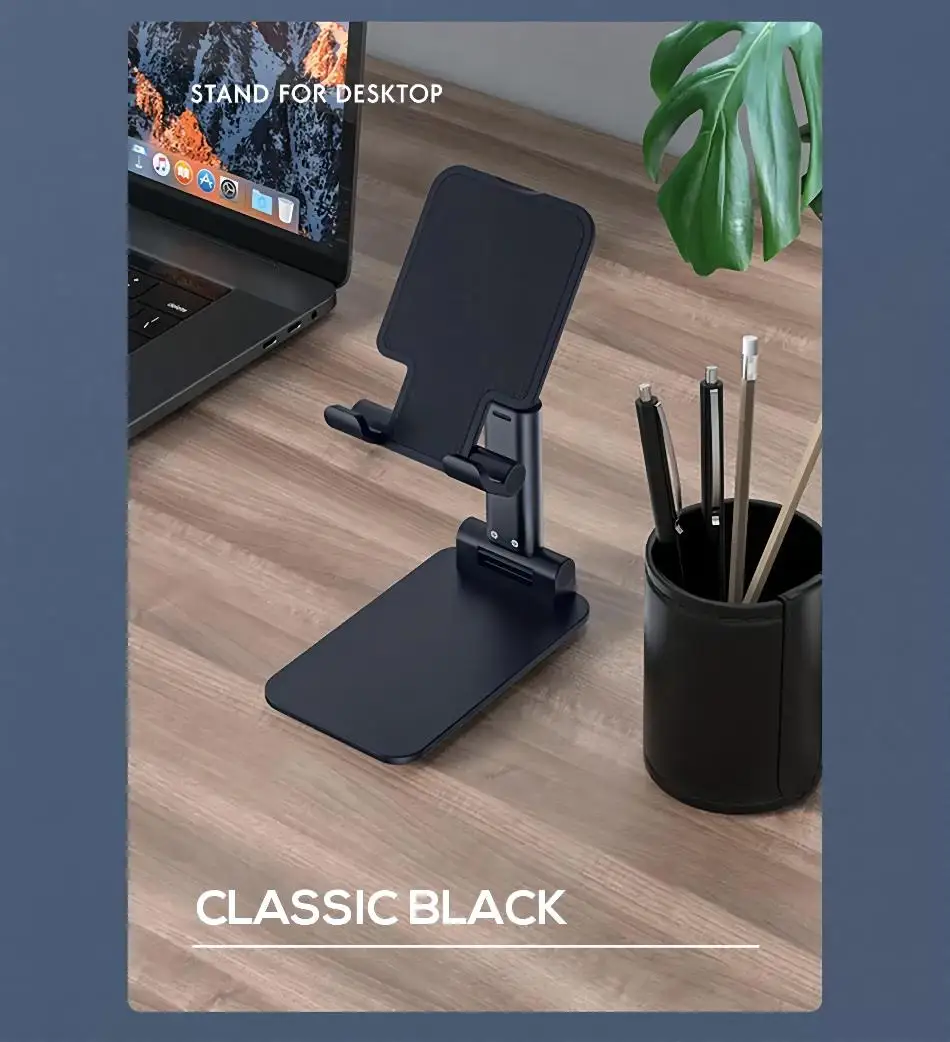 Universal Desktop Tablet Holder - Foldable & Adjustable Support