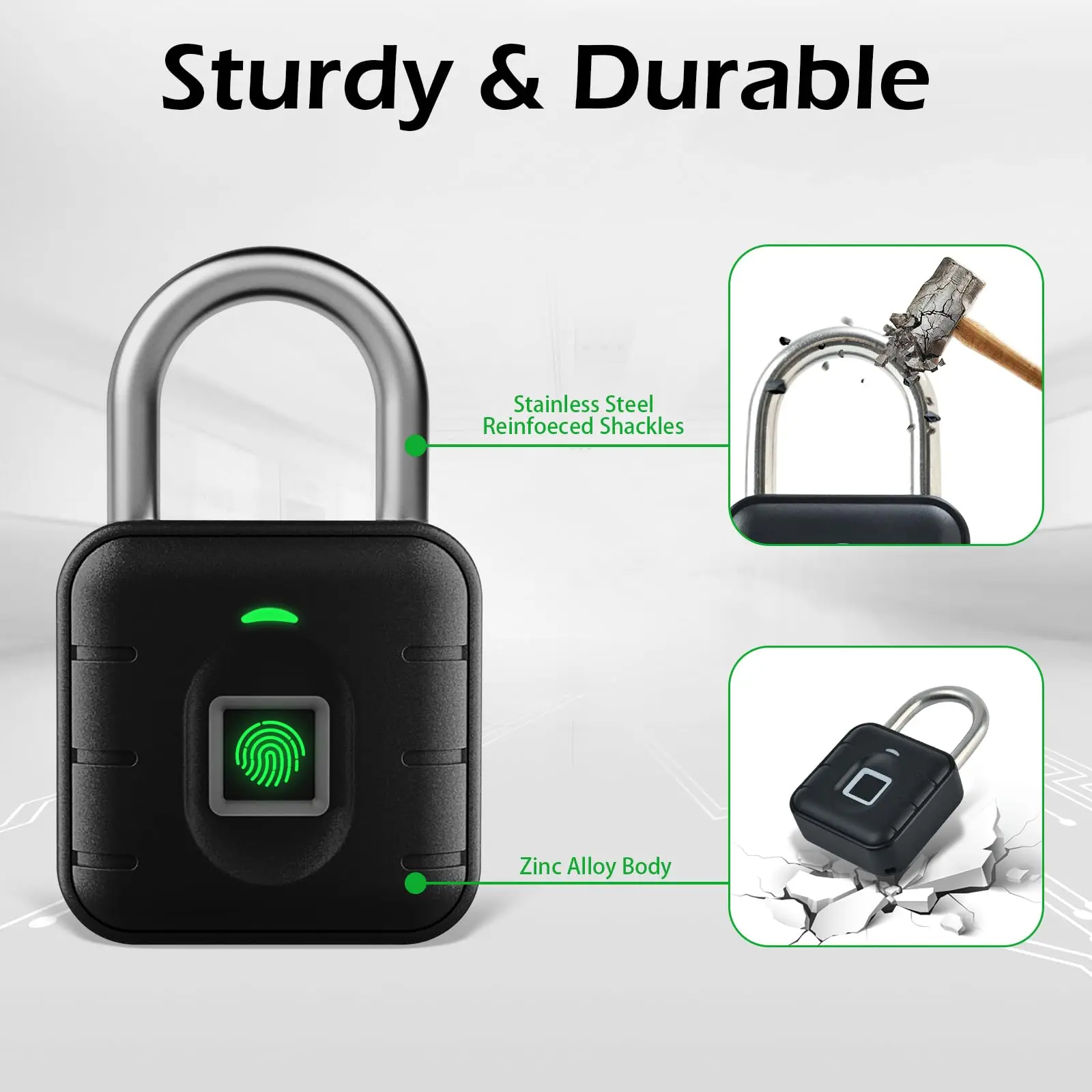 TUYA Smart Padlock - Keyless Fingerprint Lock for Luggage