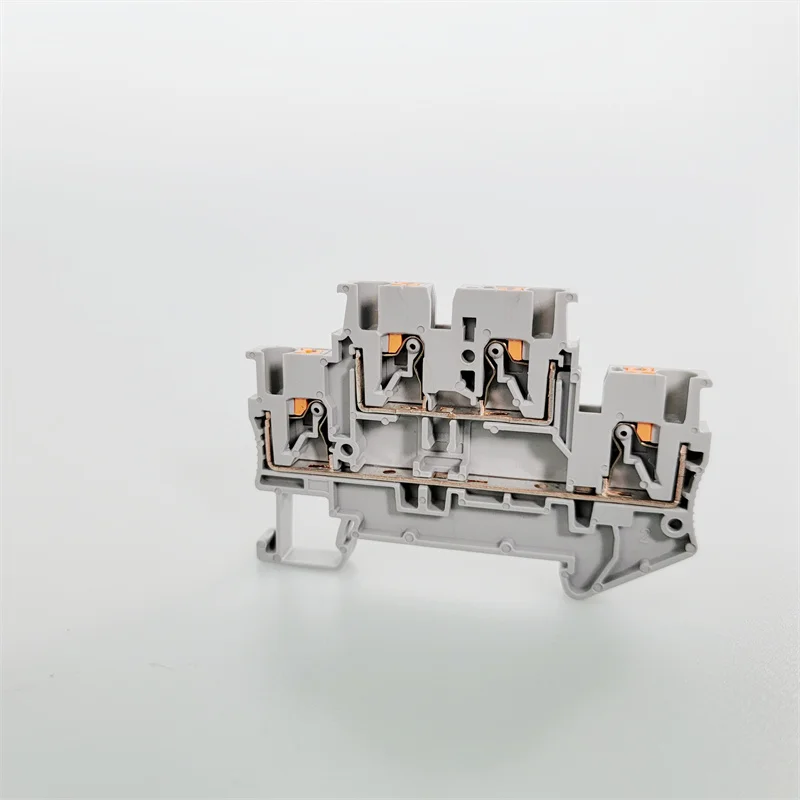 Low Cost Levels Connector Din-rail Double Layer Push In Terminal Block ...