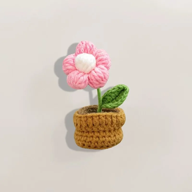 Handmade Crochet Mini Flower Pot Refrigerator Magnet| Alibaba.com