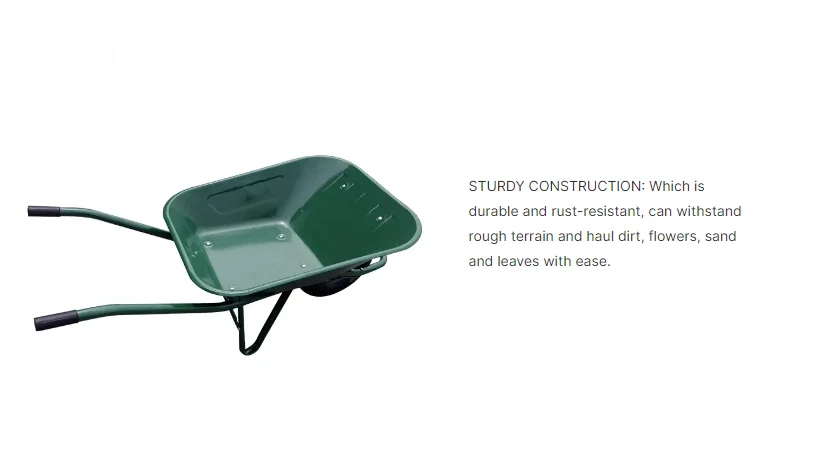 Stamped Steel Tray Structural Steel Frame Single-wheel Ft Wheelbarrow ...