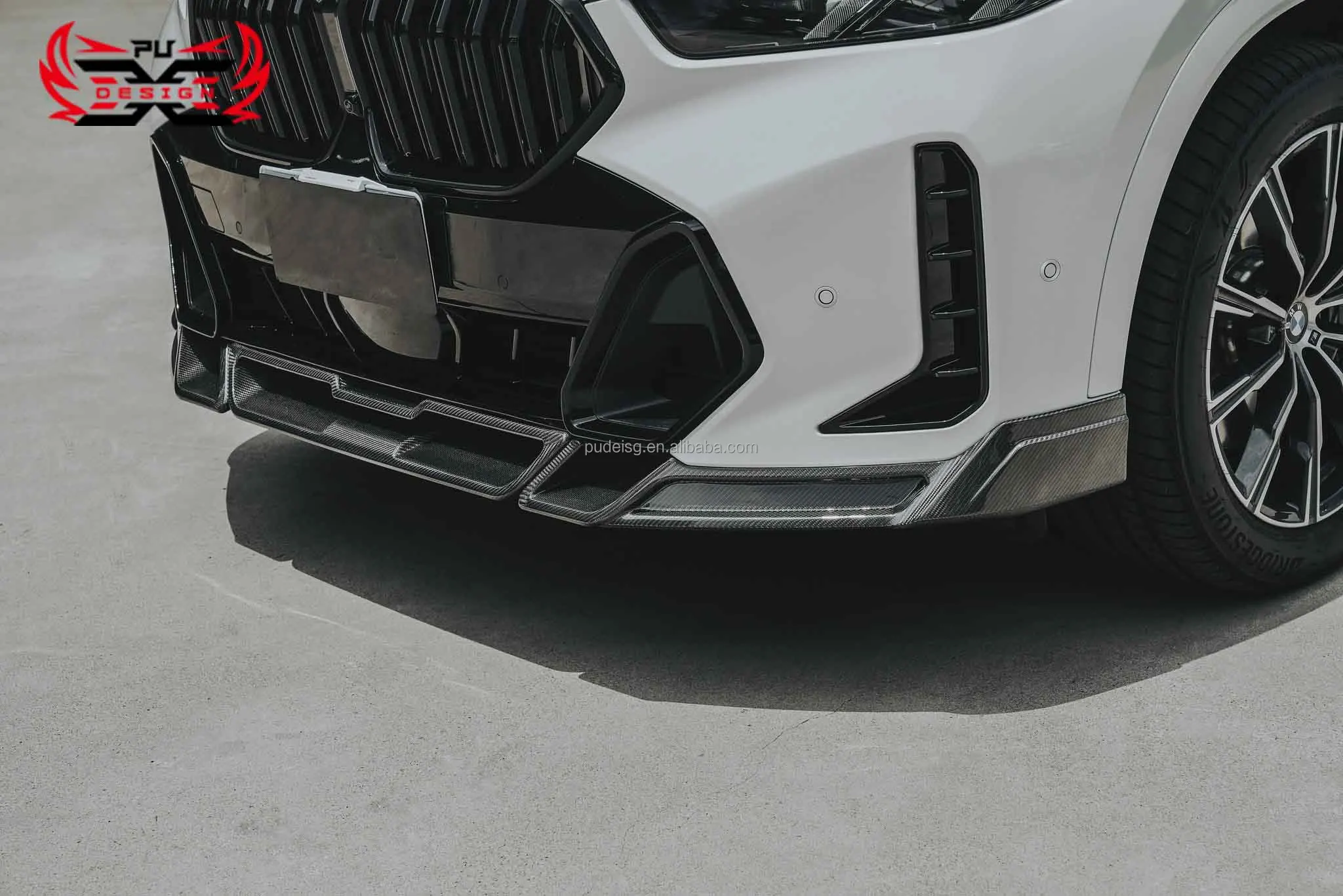 Front Bumper Carbon Fiber Front Lip for BMW X6 G06 Lci Front Bumper Lip ...