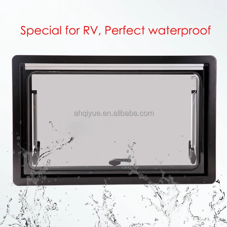 QIYUE Caravan Double Glazed RV Window with Sunshade & Mosquito Net