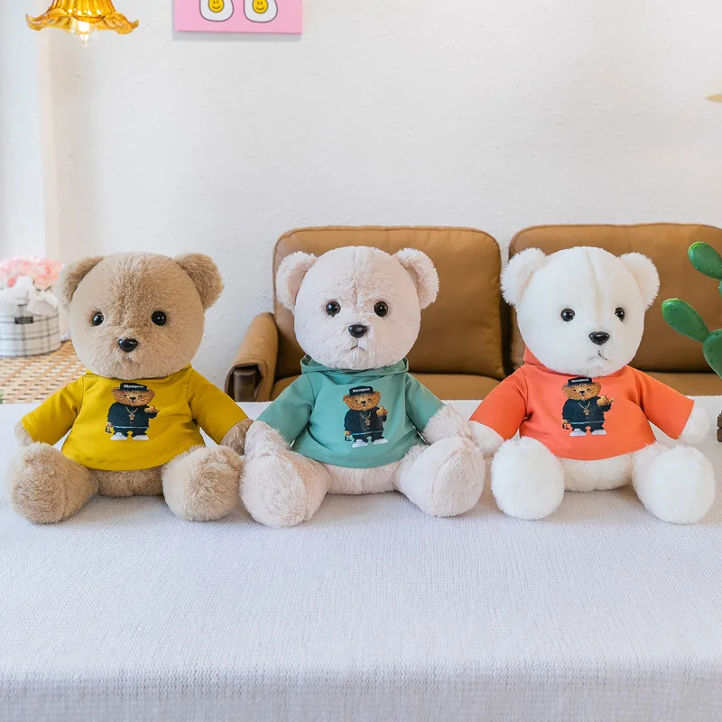 OEM Cute teddy bear with hoodie stuffed teddy bear hoodie plush toys ...