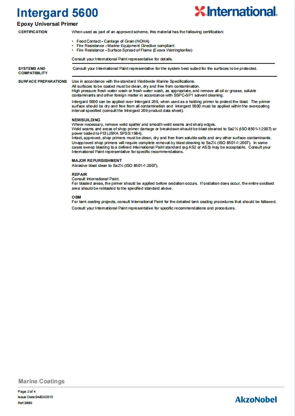 Akzonobel International Intergard 5600 Epoxy Universal Primer - Buy ...