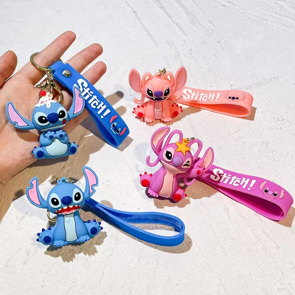 3D Kawaii Cute Anime Keychain Cartoon Key Chain Cartoon Pendant Lilo ...