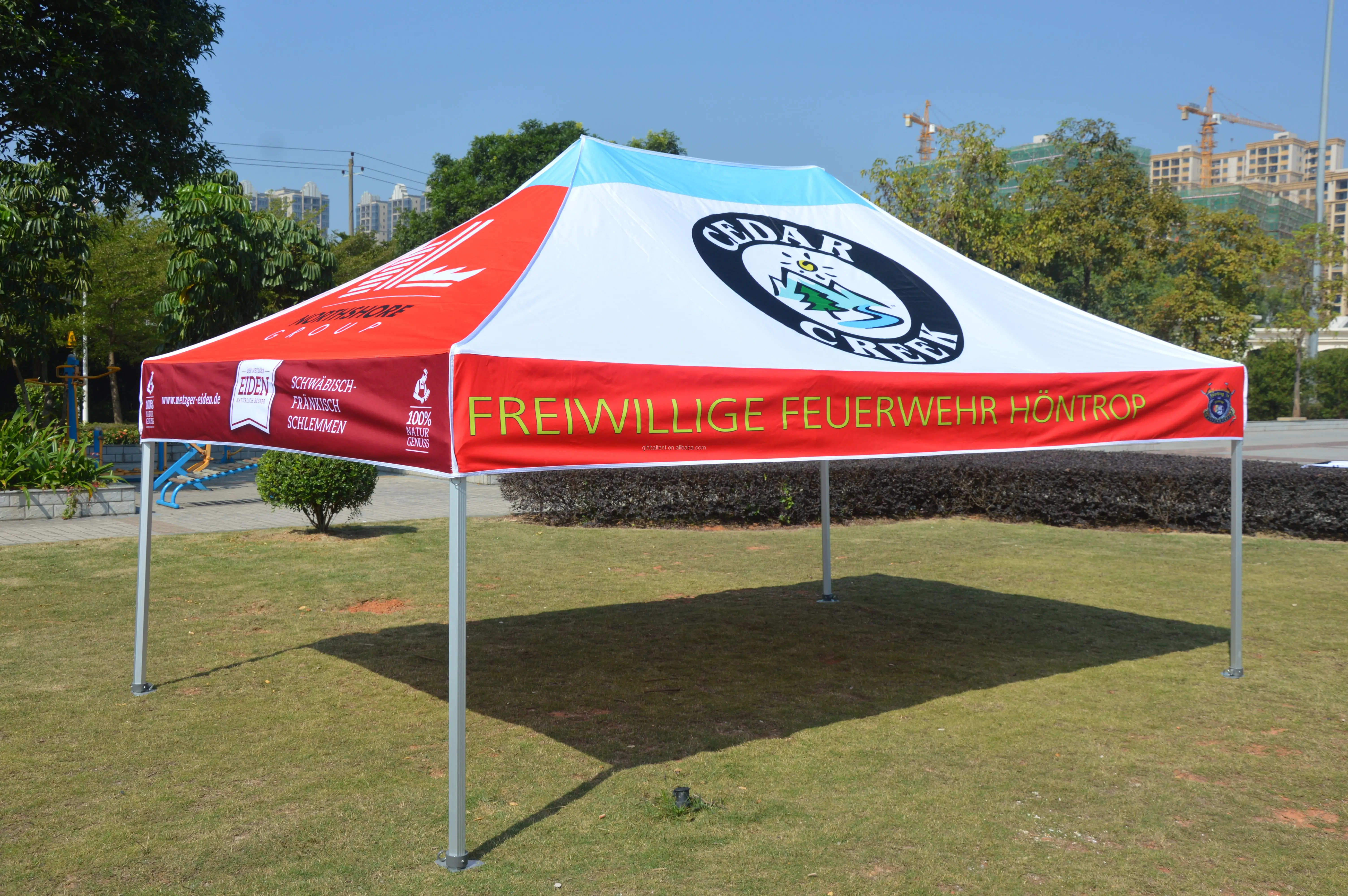 GLOBAL TENT Effortless Assembly 50mm Hex-Aluminum Frame Folding Canopy ...