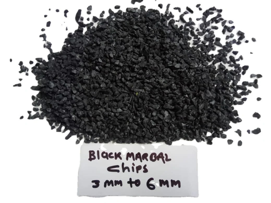 Jet Black Natural Aggregate Stone Chips for Landscaping