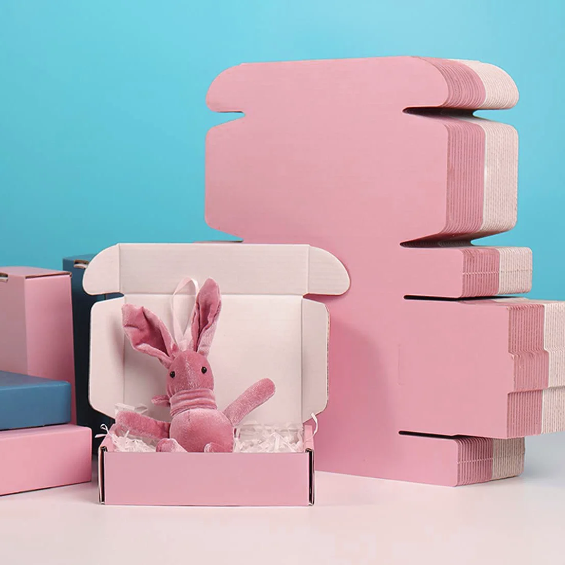 Custom Printing Logo Pink Shipping Cardboard Paper Box