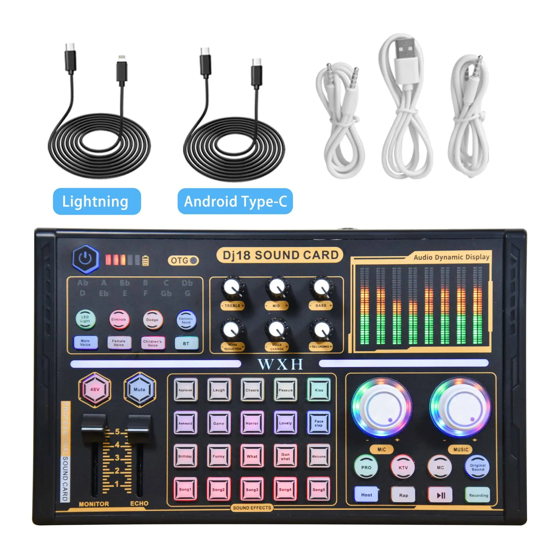 48V Professional Sound Card Live Recording Sound Card Set BM800