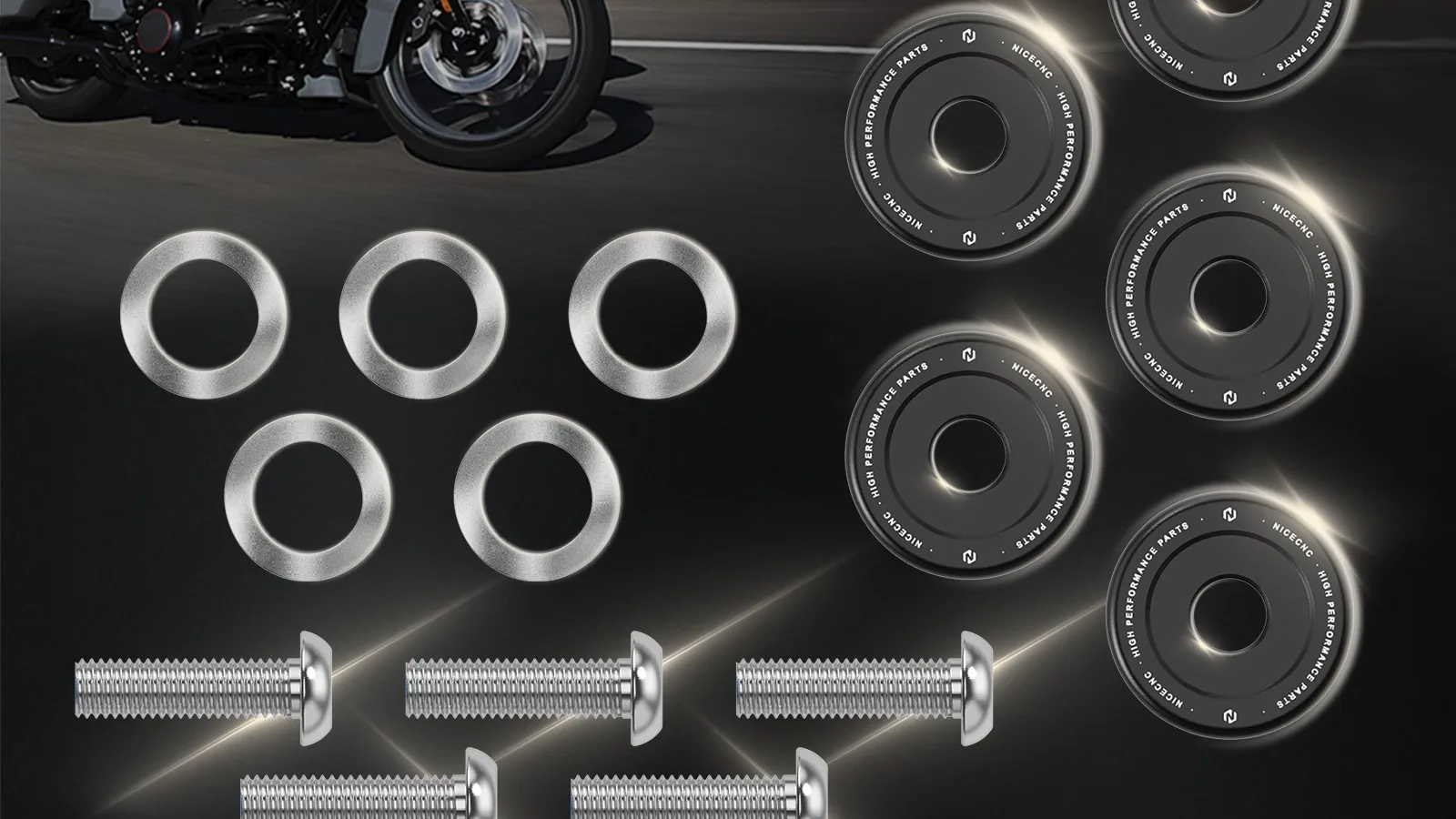 Nicecnc M8 Front Brake Rotor Disc Hardware Bolts Kit For Harley Street ...