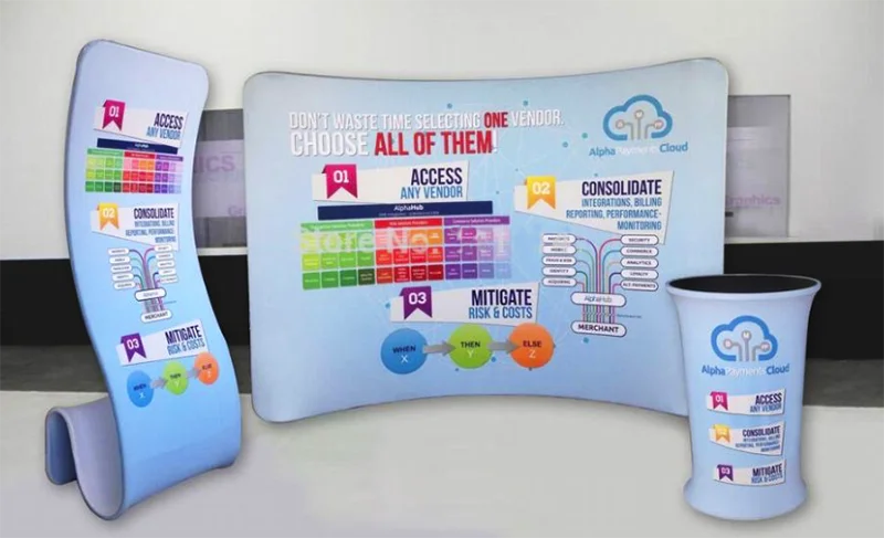 Custom Trade Show Snake Display Backdrop Tension Fabric Display Snake ...