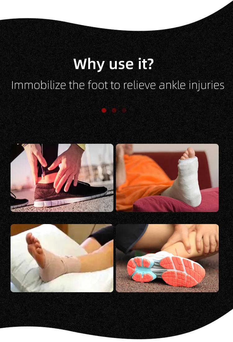 Adjustable Sports Ankle Fixation Brace Orthopaedic Splint Brace with ...